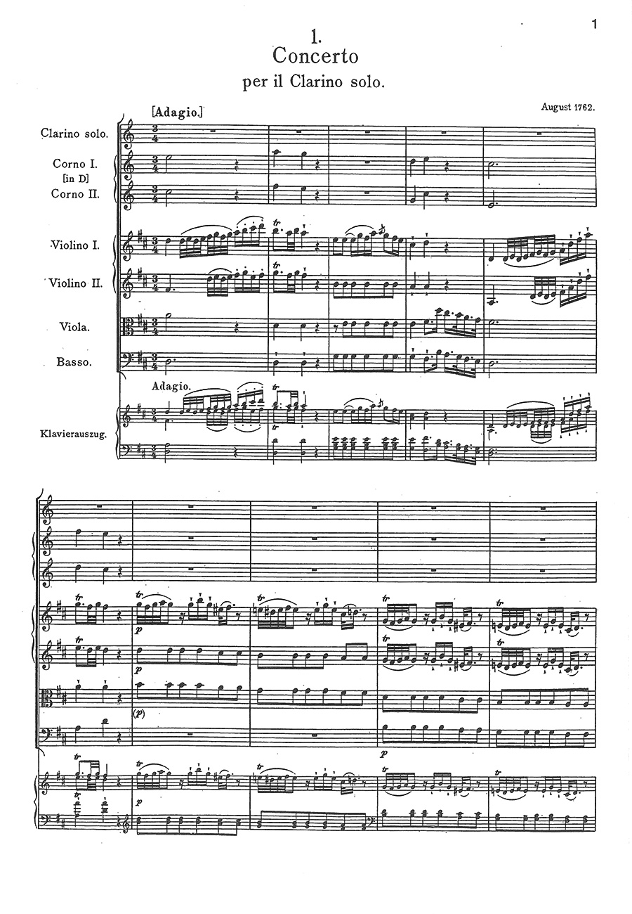 Mozart, Leopold | Musical score
